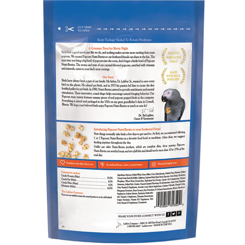 Parrot Popcorn Nutri-Berrie Treats – Lafeber Company